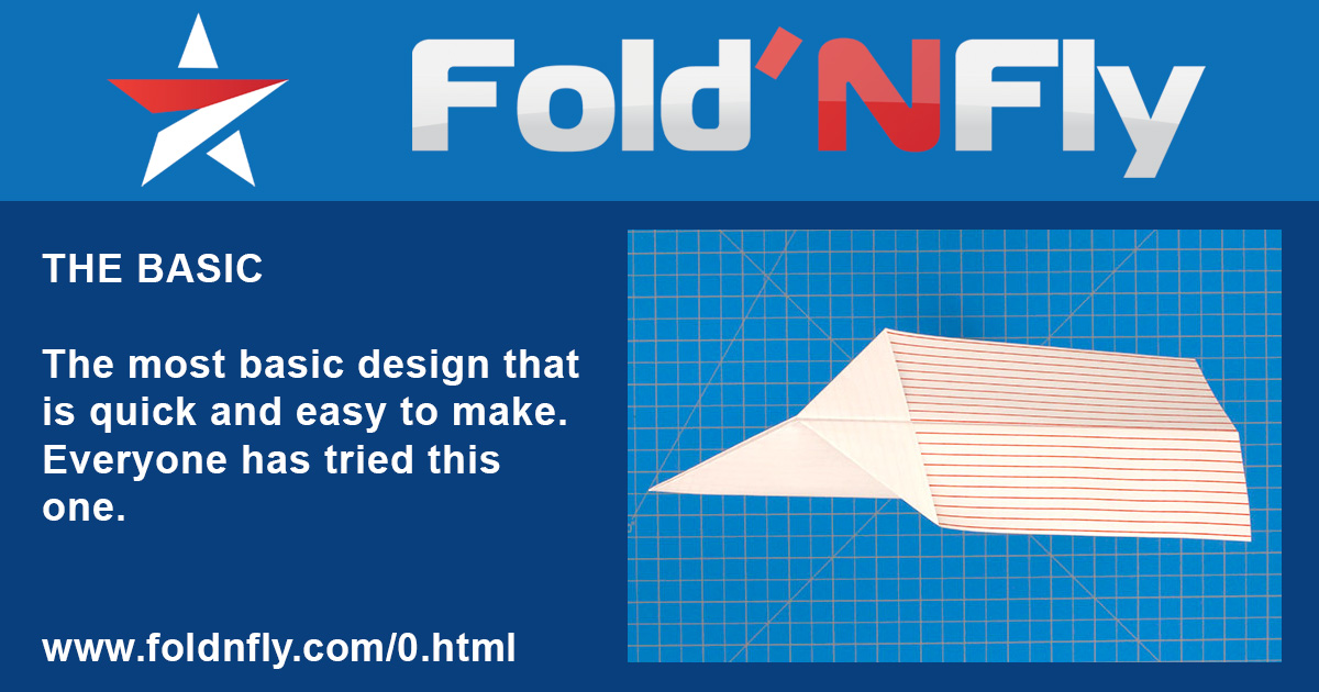 Fold 'N Fly » The Basic Paper Airplane Template » Download and Print