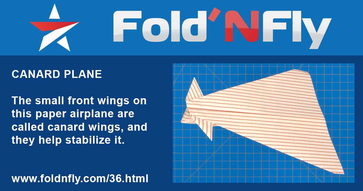 Fold 'N Fly » Canard Paper Airplane