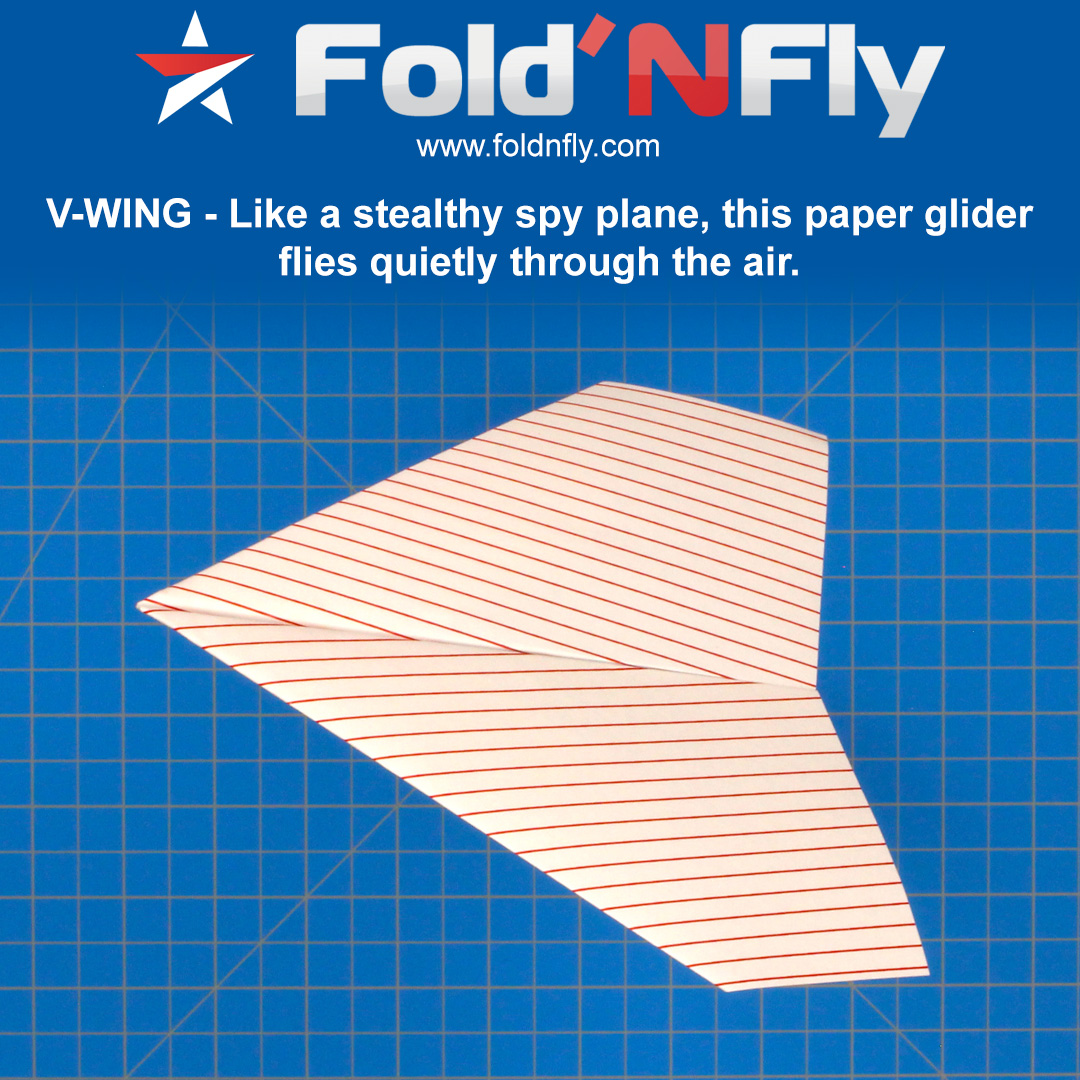 Fold 'N Fly » V-Wing Paper Airplane