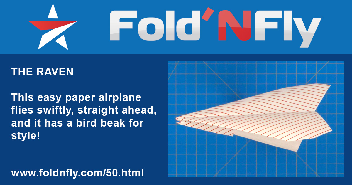 Fold 'N Fly » Raven Paper Airplane