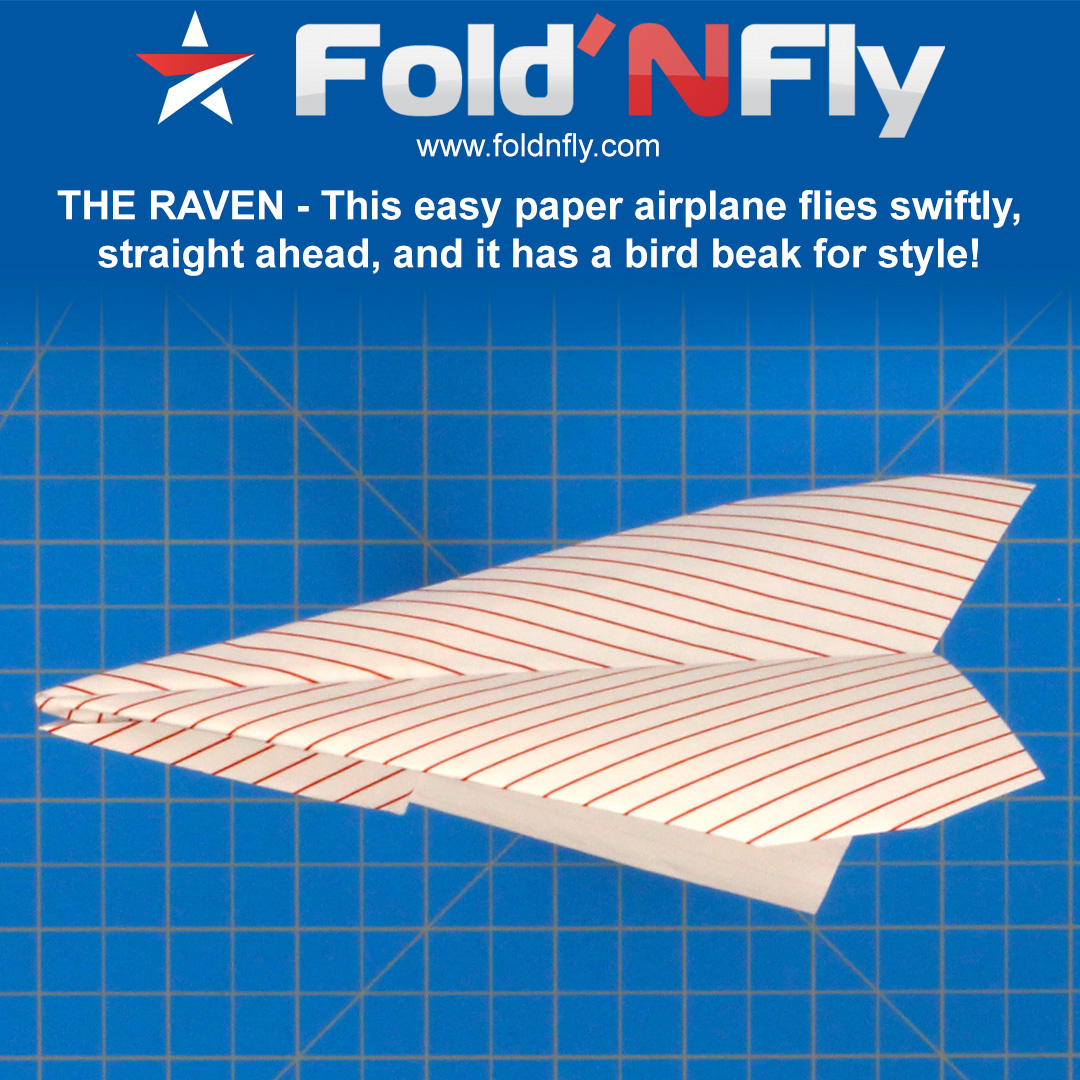Fold 'N Fly » Raven Paper Airplane