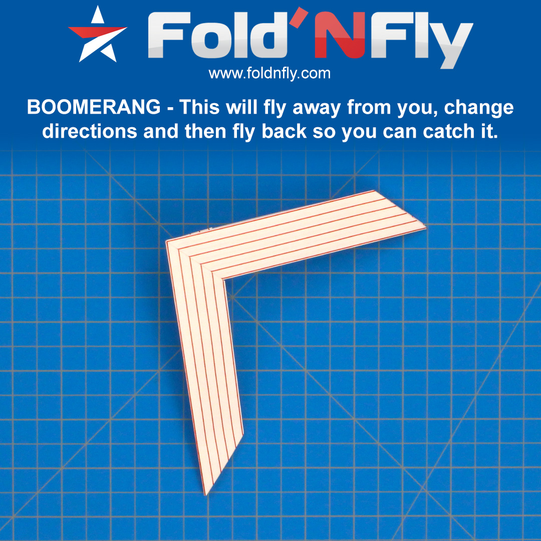Fold 'N Fly » Boomerang Paper Airplane Video Instructions