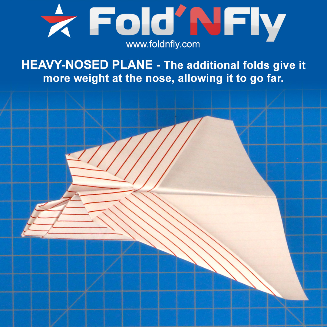 Fold 'N Fly » Heavy-Nosed Paper Airplane